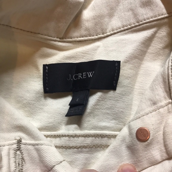 J. Crew | Jackets & Coats | J Crew White Denim Jacket | Poshmark